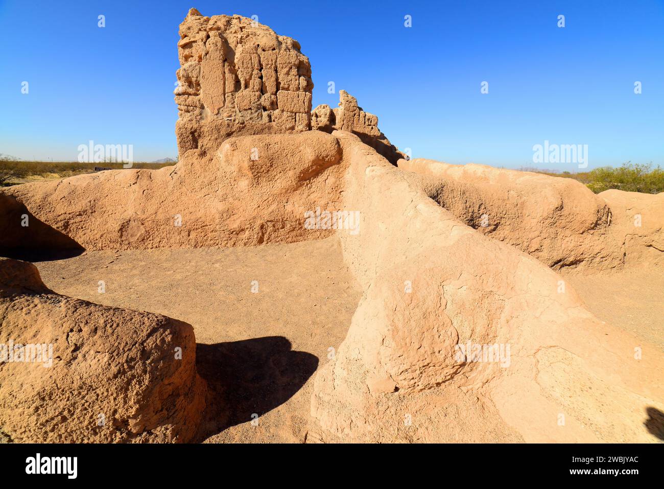 Ancient Casa Grande Ruins National Monument of the Pre-columbian ...