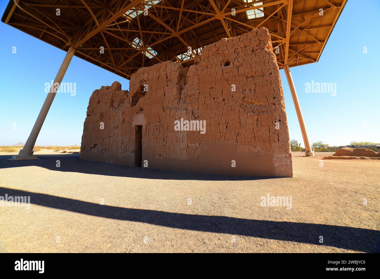 Ancient Casa Grande Ruins National Monument of the Pre-columbian ...