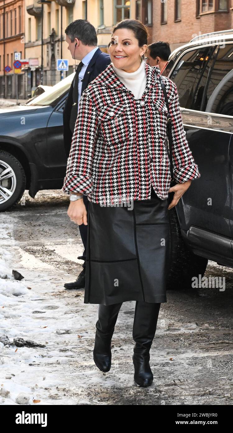 Stockholm, Sweden. 11th Jan, 2024. Sweden's Crown Princess Victoria and ...
