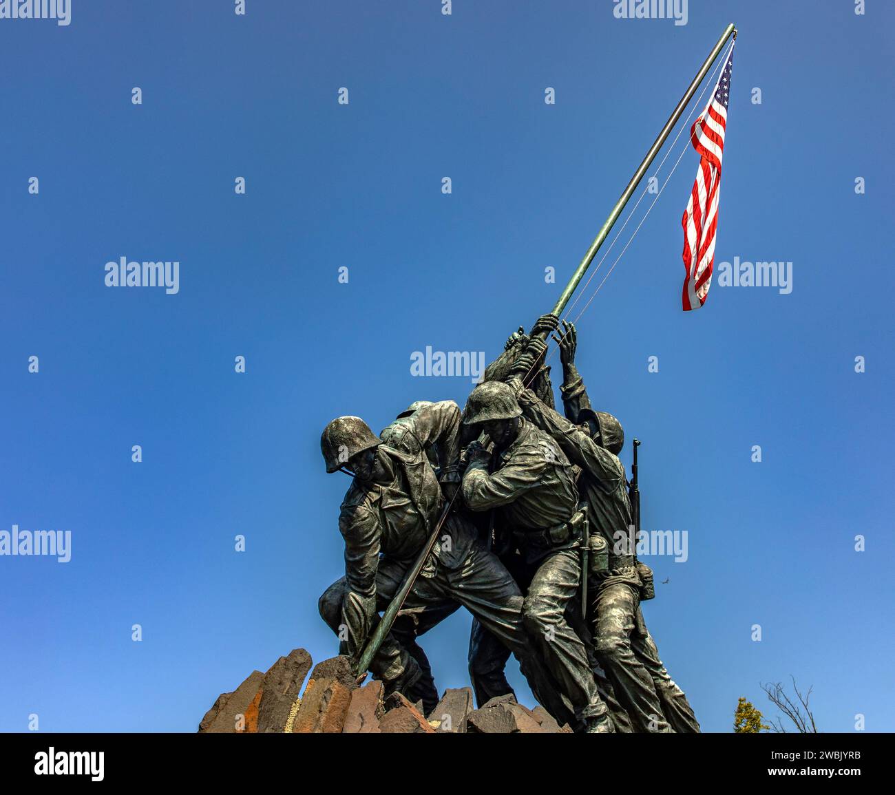 Washington D.C., USA; June 2, 2023: The Marine Corps War Memorial with ...