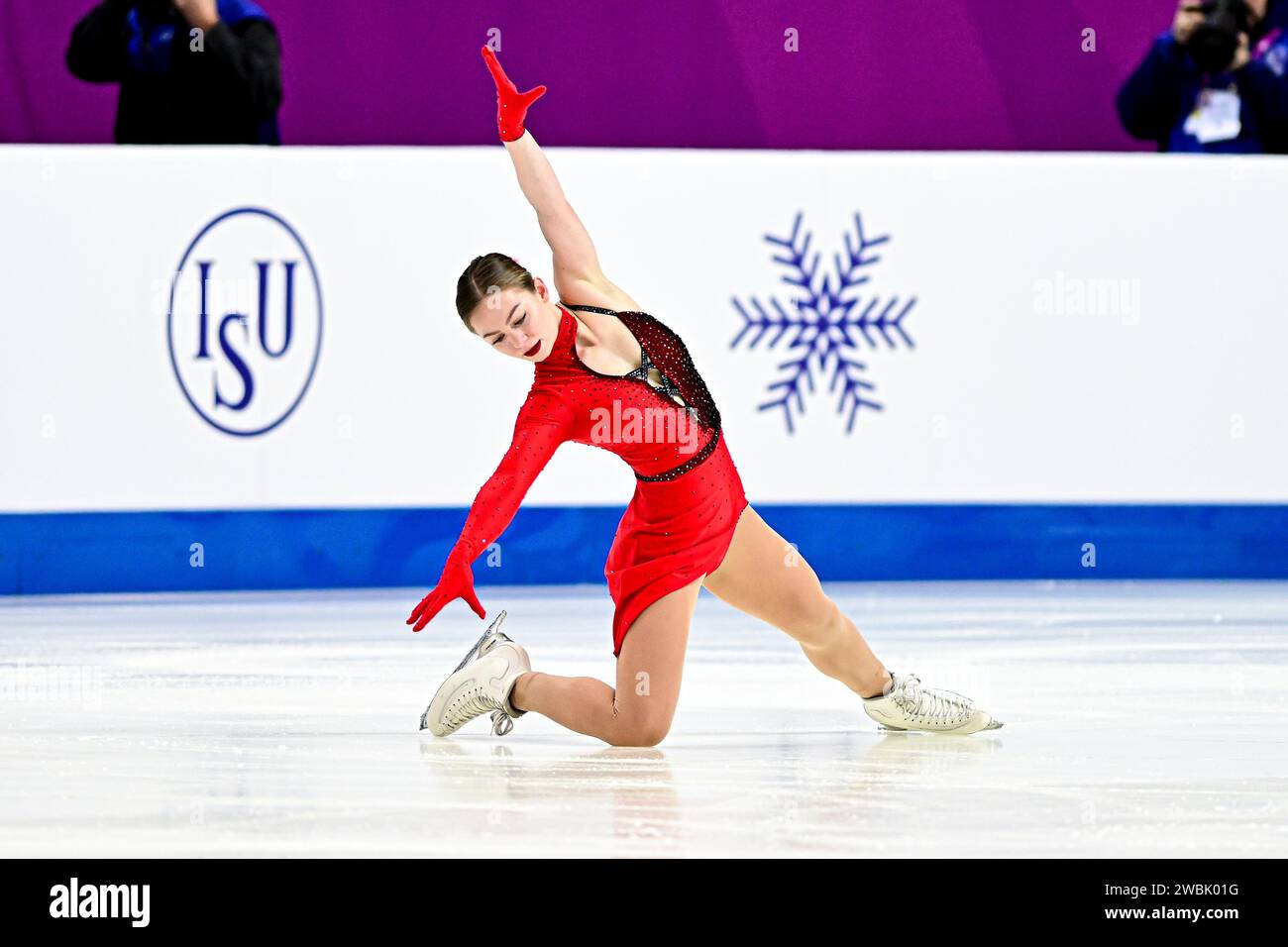 Laura SZCZESNA (POL), during Women Short Program, at the ISU European Figure Skating ...