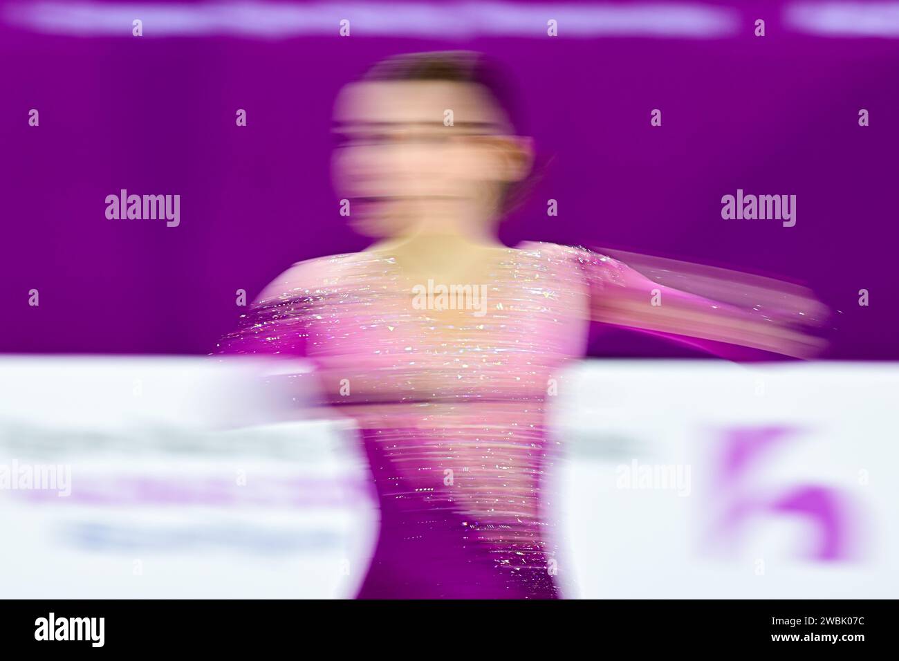 Regina SCHERMANN (HUN), during Women Short Program, at the ISU European ...