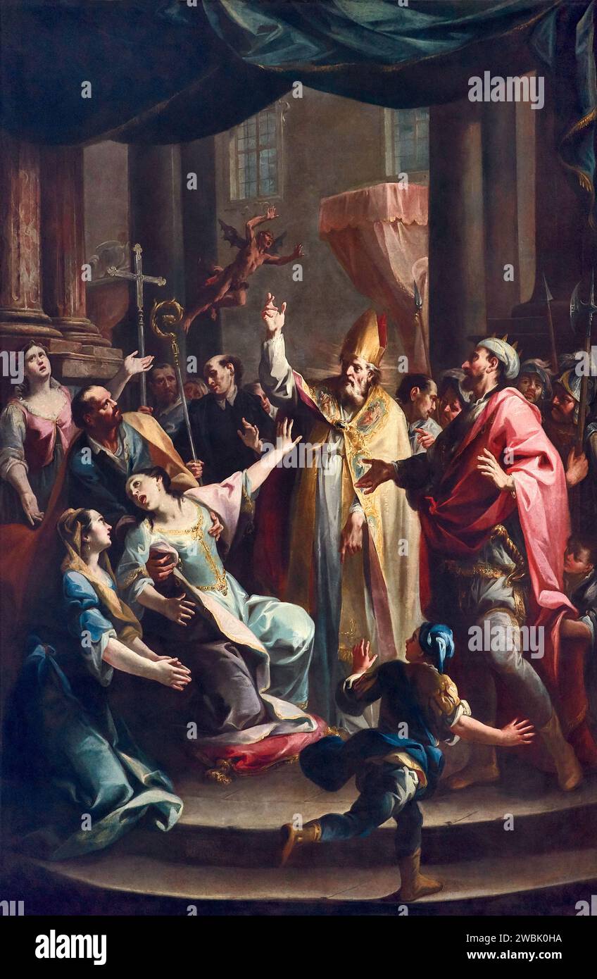 San Zenone libera una indemoniata - olio su tela - Federico Ferrario ...