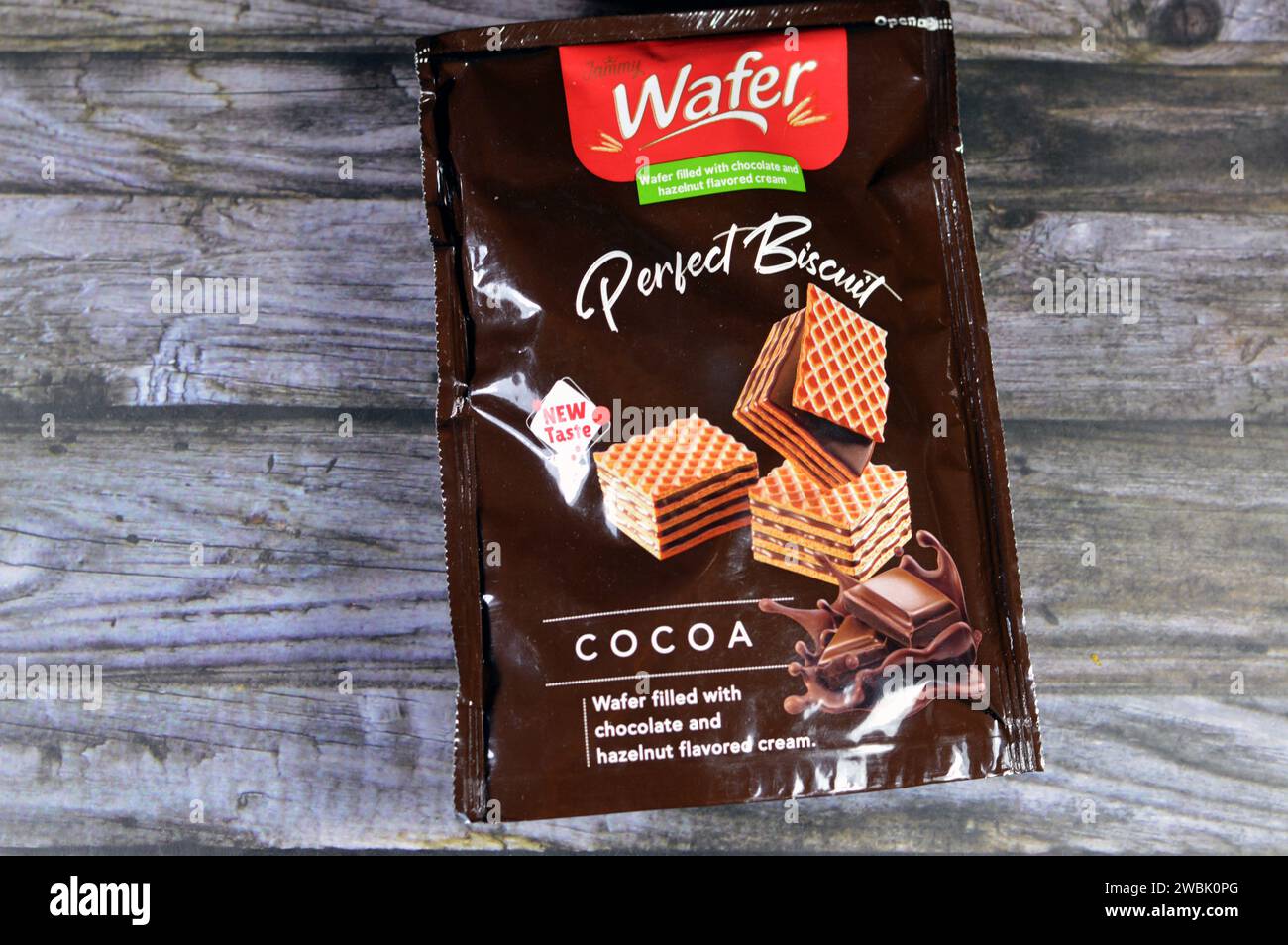 Cairo, Egypt, January 9 2024: Perfect biscuit wafer filled with ...