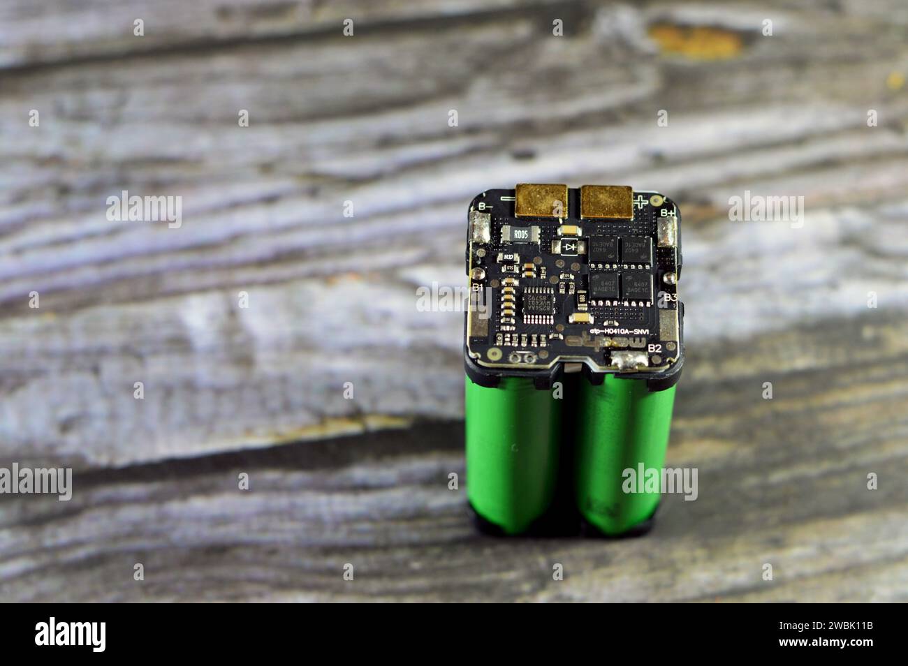 Cairo, Egypt, January 9 2024: 18650 battery pack cells, cylindrical ...