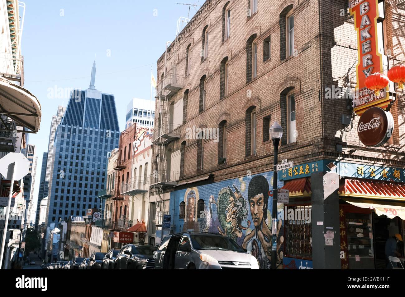 street view in San Francisco downtown, California Stock Photo - Alamy
