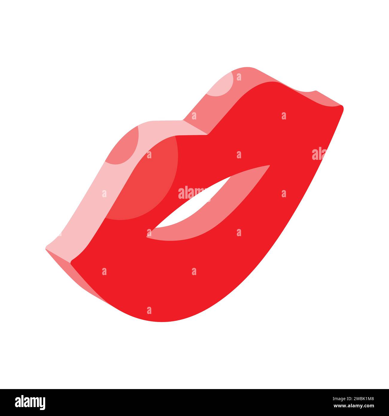Take A Look At This Glossy Lips Vector Design Isolated On White Background Stock Vector Image
