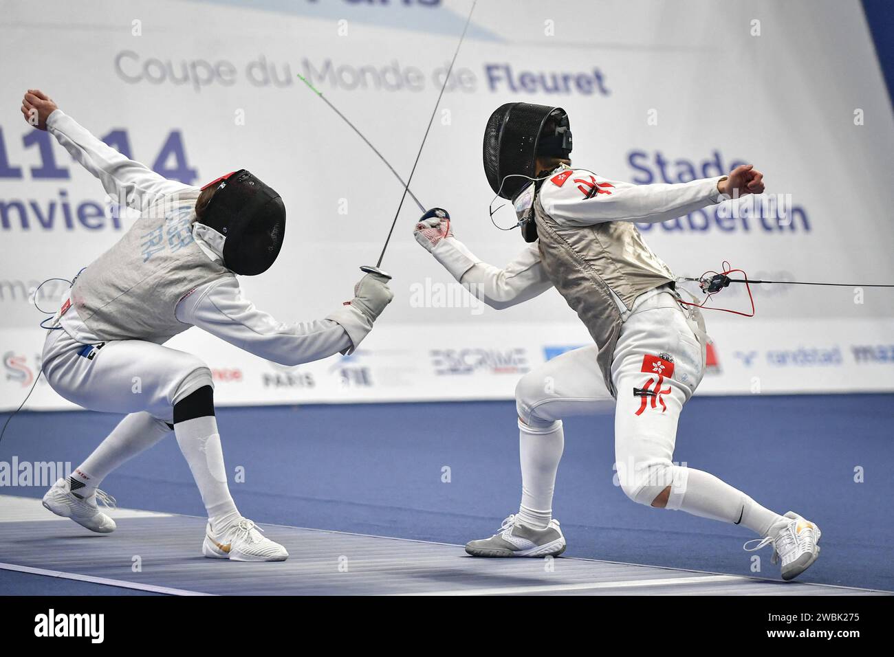 Paris, France. 11th Jan, 2024. France's foilist CONSTANT ROGER (L ...