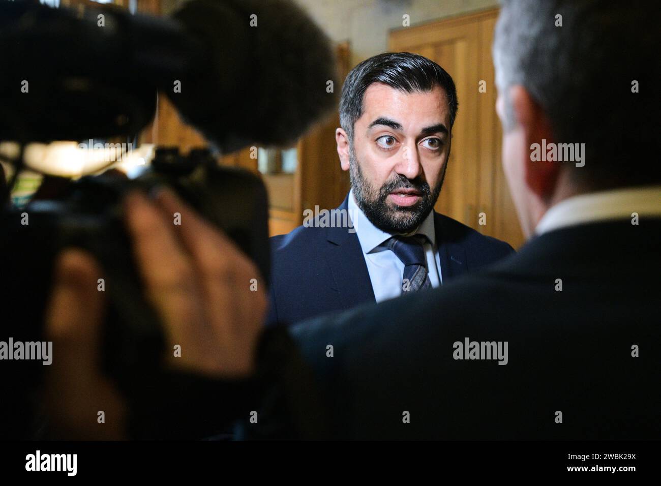 Edinburgh Scotland, UK 11 January 2024. First Minister Humza Yousaf MSP ...
