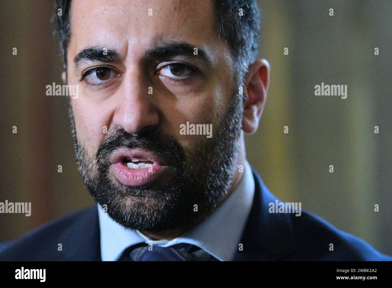 Edinburgh Scotland, UK 11 January 2024. First Minister Humza Yousaf MSP ...