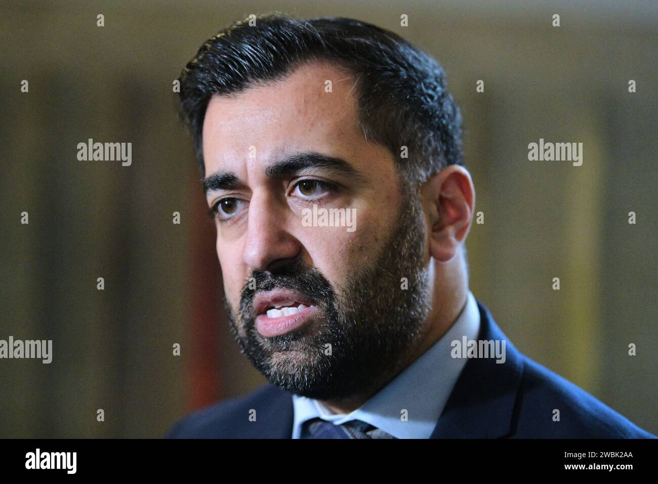 Edinburgh Scotland, UK 11 January 2024. First Minister Humza Yousaf MSP ...