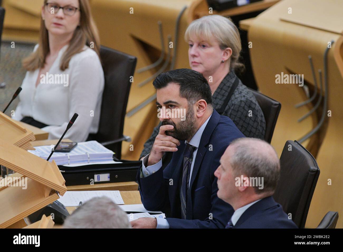 Edinburgh Scotland, UK 11 January 2024. First Minister Humza Yousaf MSP ...