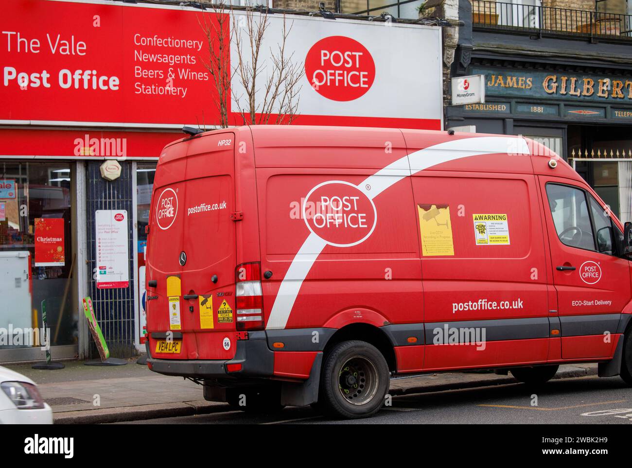 London, UK. 11th Jan, 2024. A Post Office van outside a Post Office ...