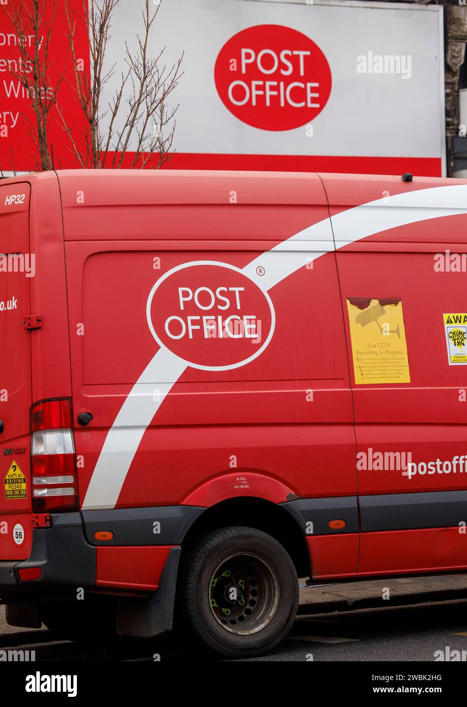 London, UK. 11th Jan, 2024. A Post Office van outside a Post Office ...
