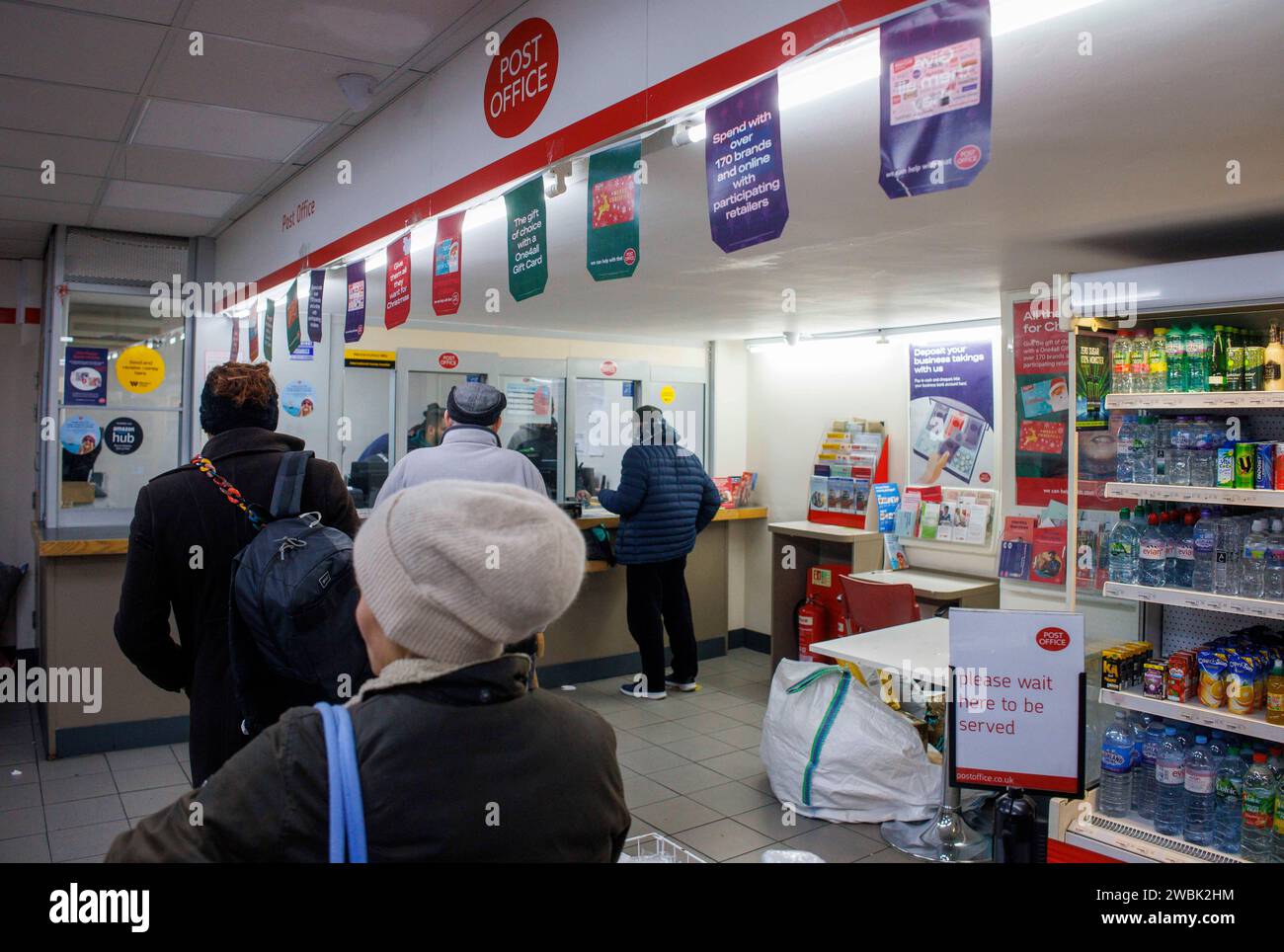 London, UK. 11th Jan, 2024. Inside a local Post Office A Post Office ...