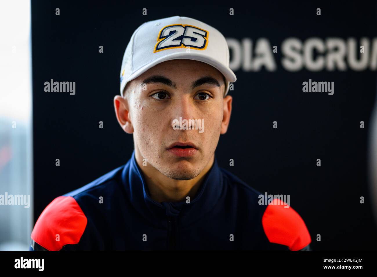 Portrait of Spanish MotoGP rider Raul Fernandez of the Cryptodata team ...