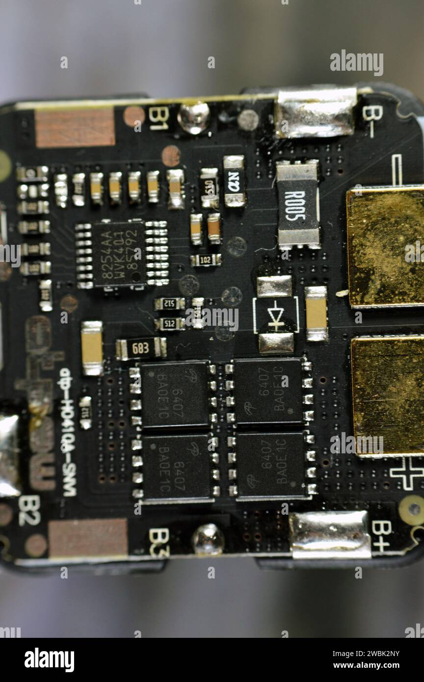 Cairo, Egypt, January 9 2024: 18650 battery pack cells, cylindrical ...