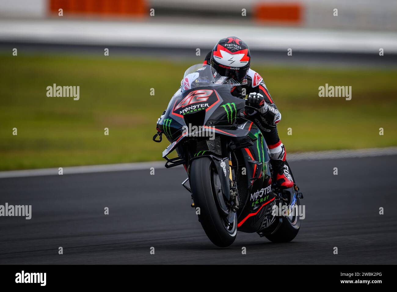 Spanish MotoGP rider nr. 42 Alex Rins training at Test 2024 on the ...