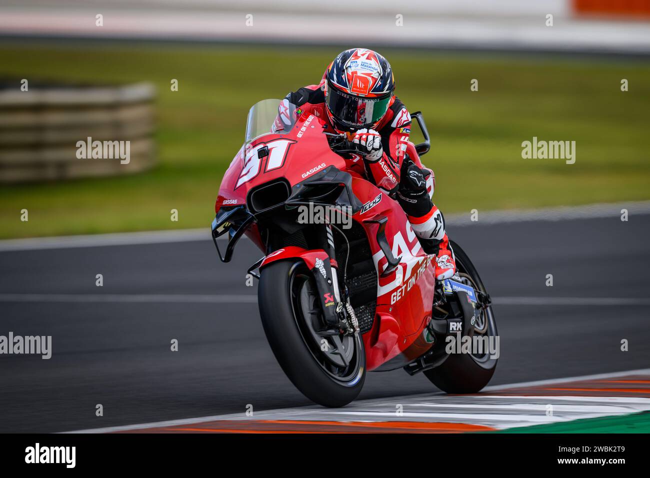 Spanish MotoGP rider Pedro Acosta training Test 2024 on the GasGas ...