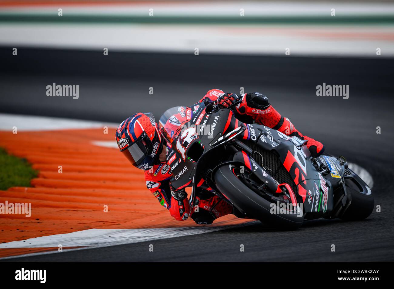 Spanish MotoGP rider Maverick Vinales training at Test 2024 on the ...