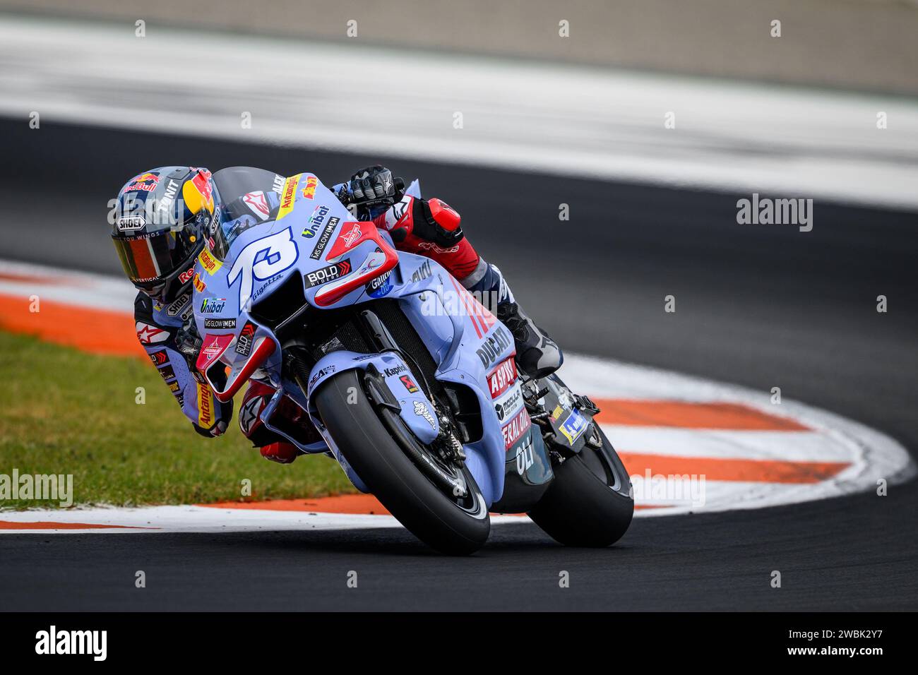 Spanish MotoGP rider nr. 73 Alex Marquez training at Test 2024 on the ...