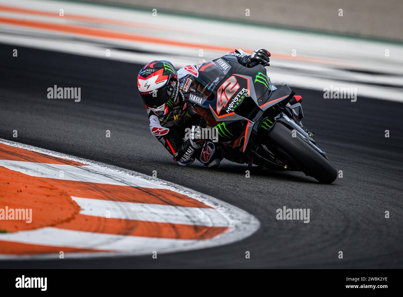 Spanish MotoGP rider nr. 42 Alex Rins training at Test 2024 on the ...
