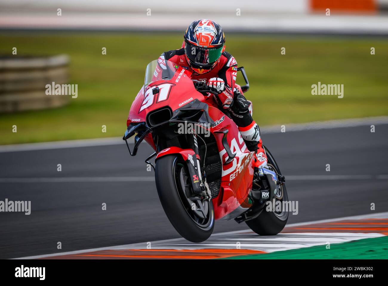 Spanish MotoGP rider Pedro Acosta training Test 2024 on the GasGas ...