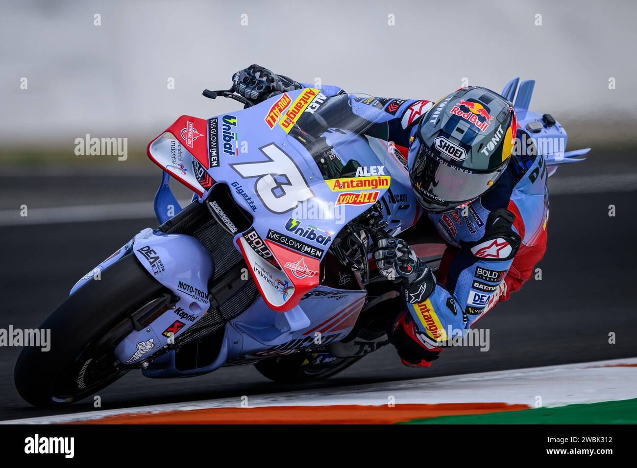 Spanish MotoGP rider nr. 73 Alex Marquez training at Test 2024 on the ...