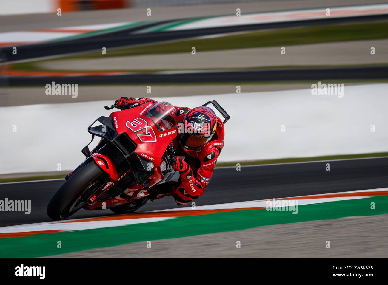 Spanish MotoGP rider nr 37 Augusto Fernandez training at Test 2024 on ...