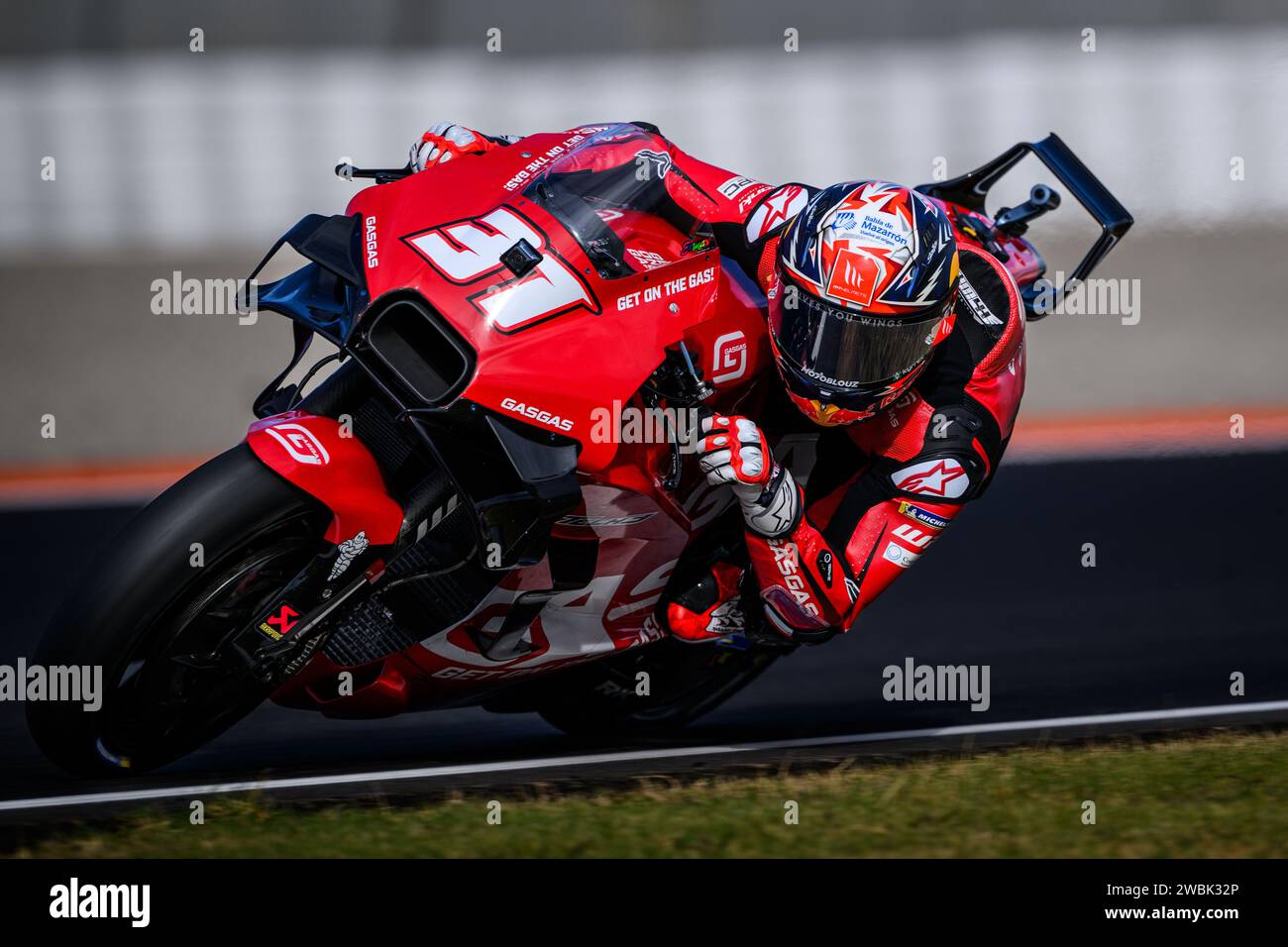 Spanish MotoGP rider Pedro Acosta training Test 2024 on the GasGas ...