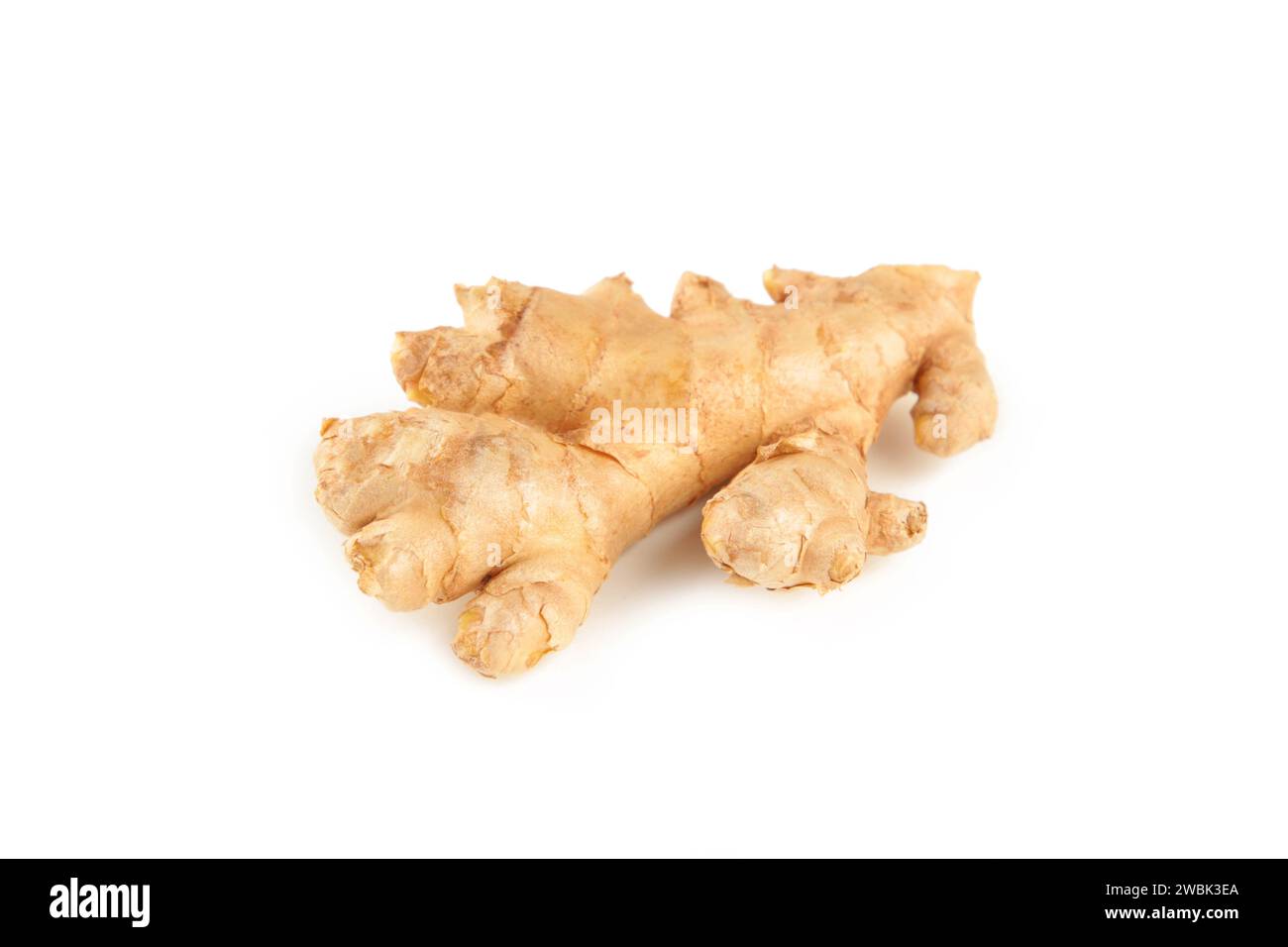 Fresh ginger isolated on white background. Top view Stock Photo - Alamy