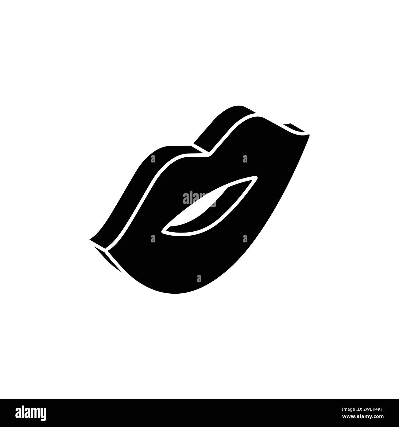 Take A Look At This Glossy Lips Vector Design Isolated On White Background Stock Vector Image