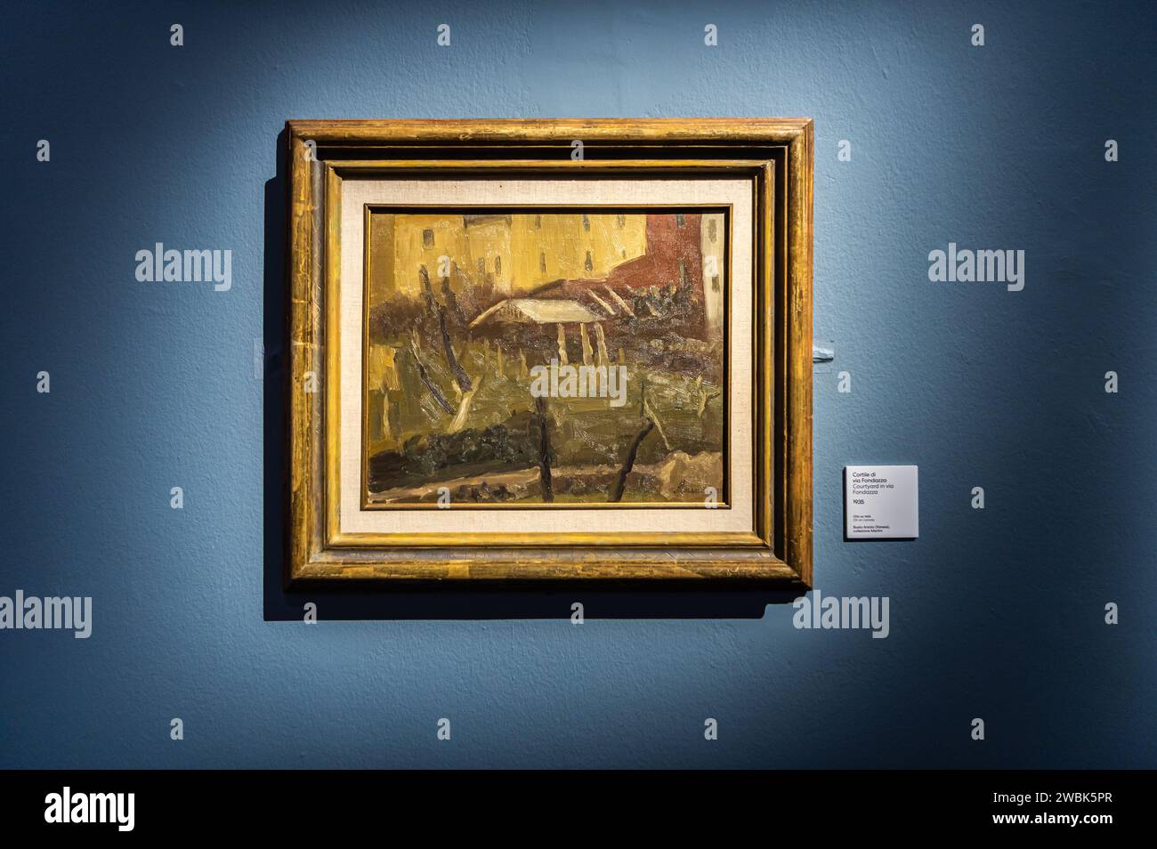 Oil on Canvas "Courtyard in Via Fondazza"" (1935): at exhibition of ...