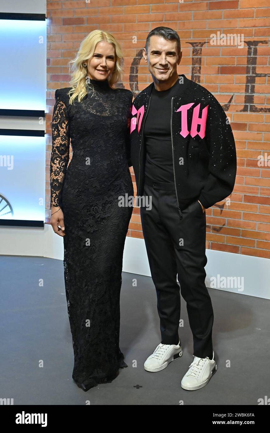 Madrid, Spain. 11th Jan, 2024. Model Valeria Mazza and Jesus Vazquez at ...