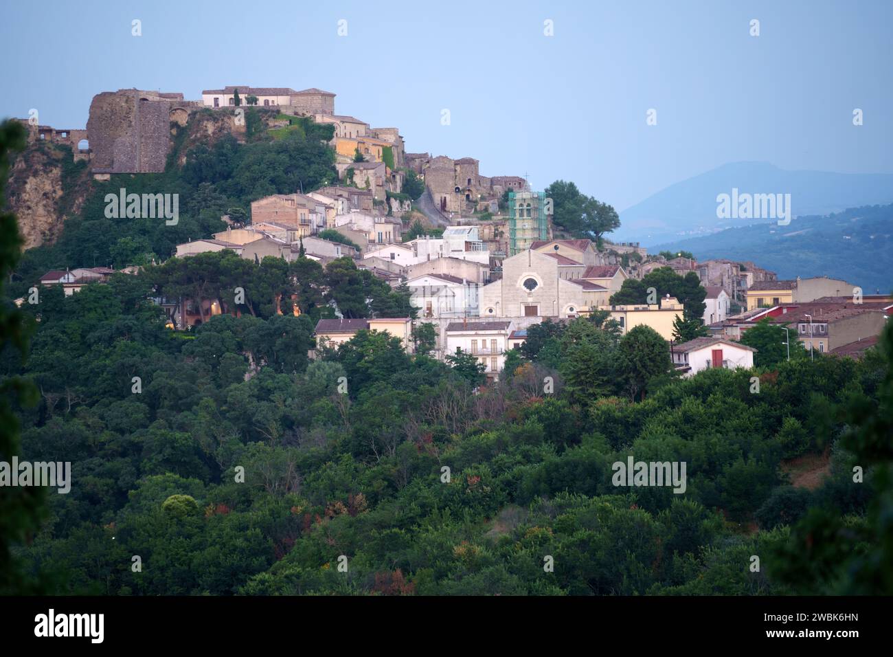 View of Calitri, old town in Avellino province, Campania, Italy Stock ...