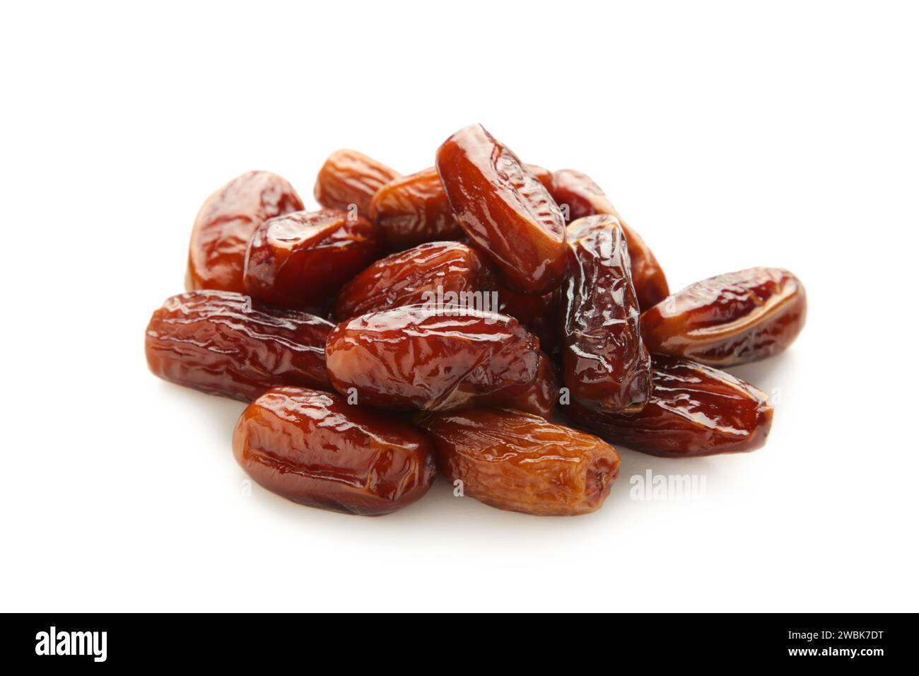 Dried dates isolated on white background. Top view Stock Photo - Alamy