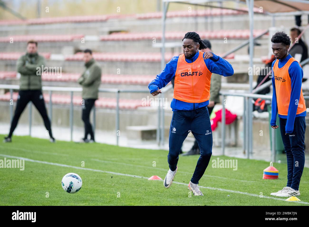 Oliva, Spain. 11th Jan, 2024. Gent's Jordan Torunarigha and Gent's ...