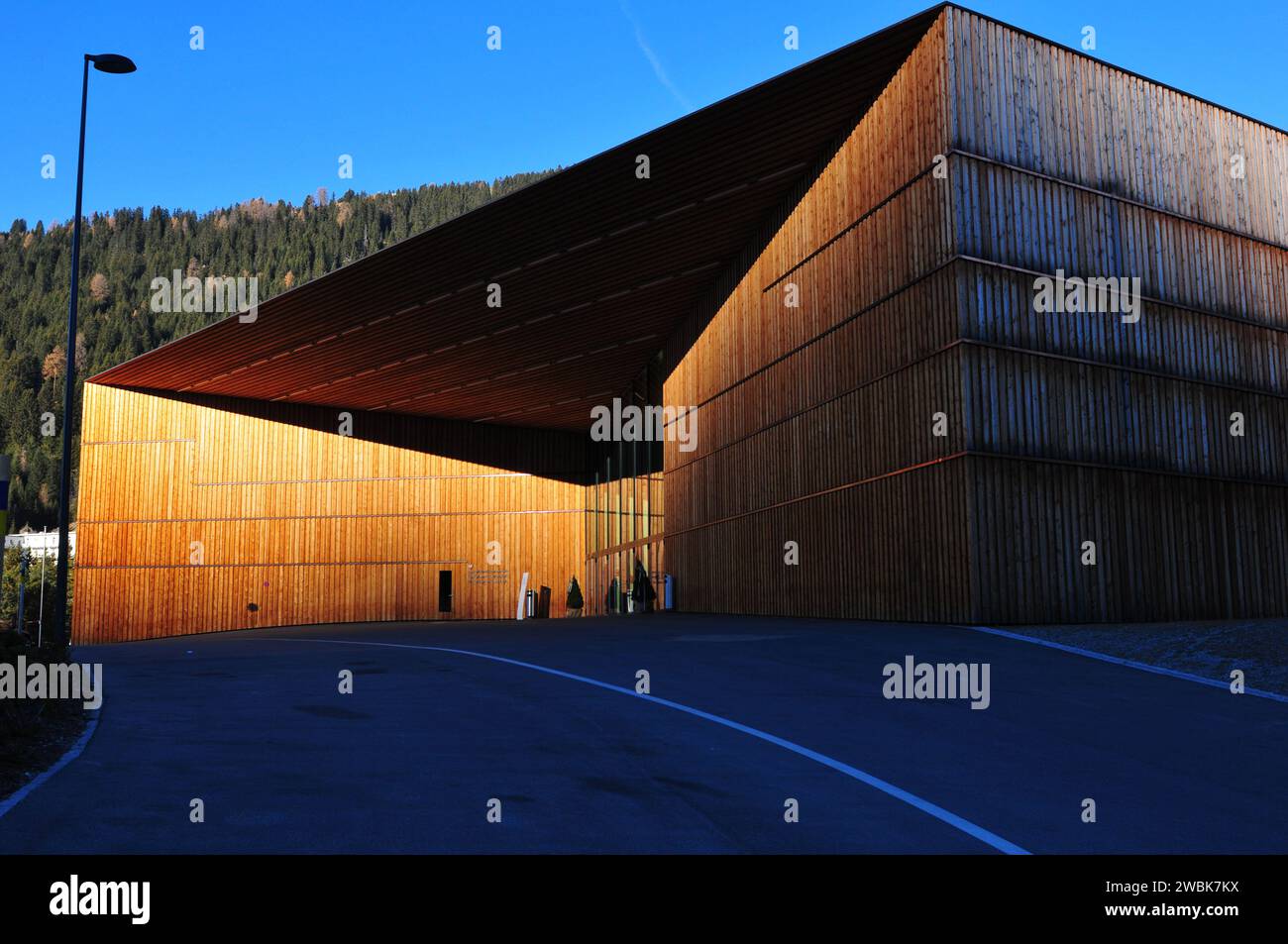 The Congress Center of Davos, Europe's highest city in the Swiss Alps ...