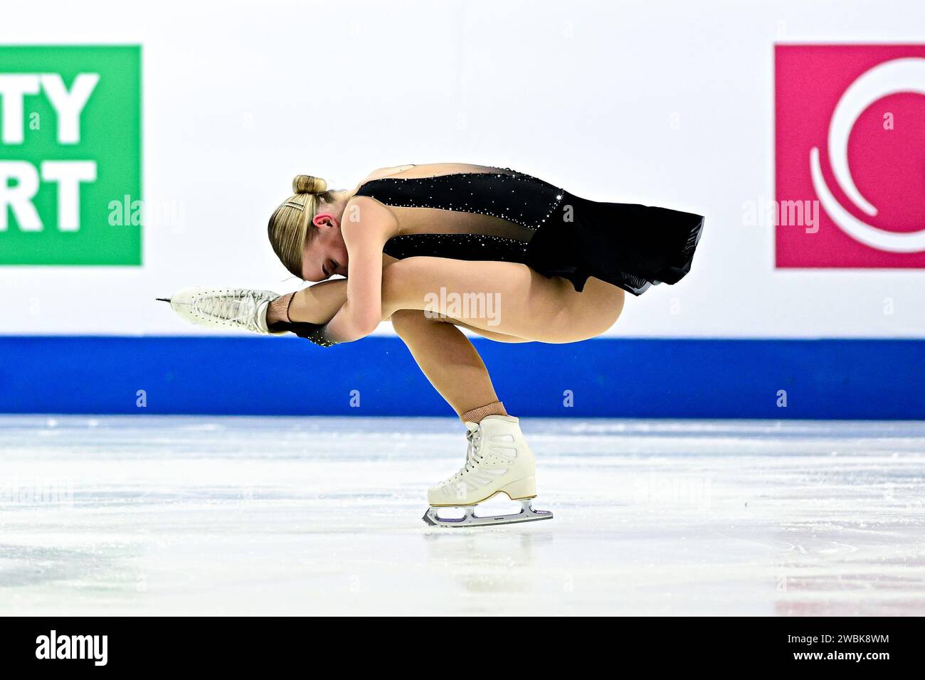 Nella PELKONEN (FIN), during Women Short Program, at the ISU European ...