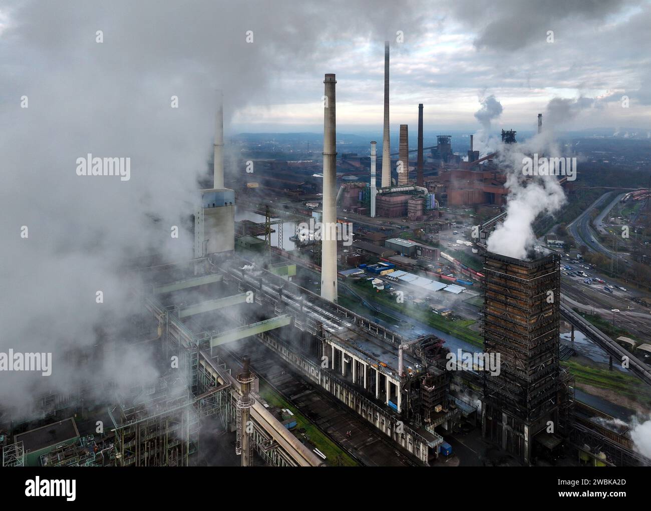 Duisburg, Ruhr area, North Rhine-Westphalia, Germany , ThyssenKrupp ...