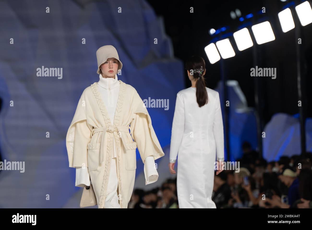 Harbin, China's Heilongjiang Province. 11th Jan, 2024. Models present ...