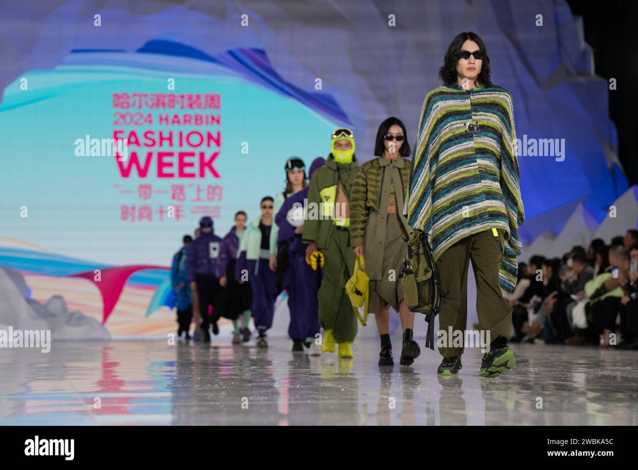 Harbin, China's Heilongjiang Province. 11th Jan, 2024. Models present ...