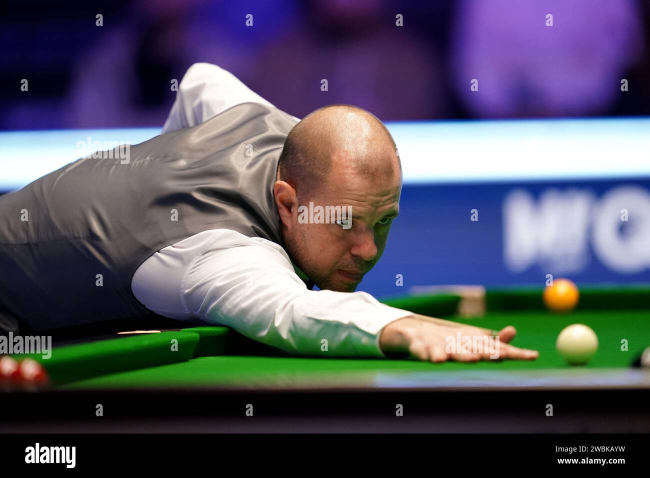 Barry Hawkins during his match against Ronnie O'Sullivan during day ...