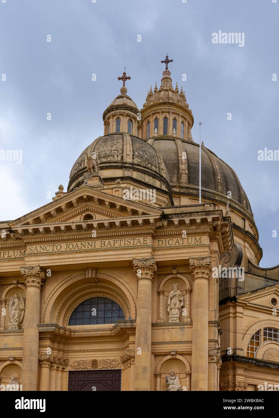 Xewkija, Malta - 20 December, 2023: detail view of the Rotunda of ...