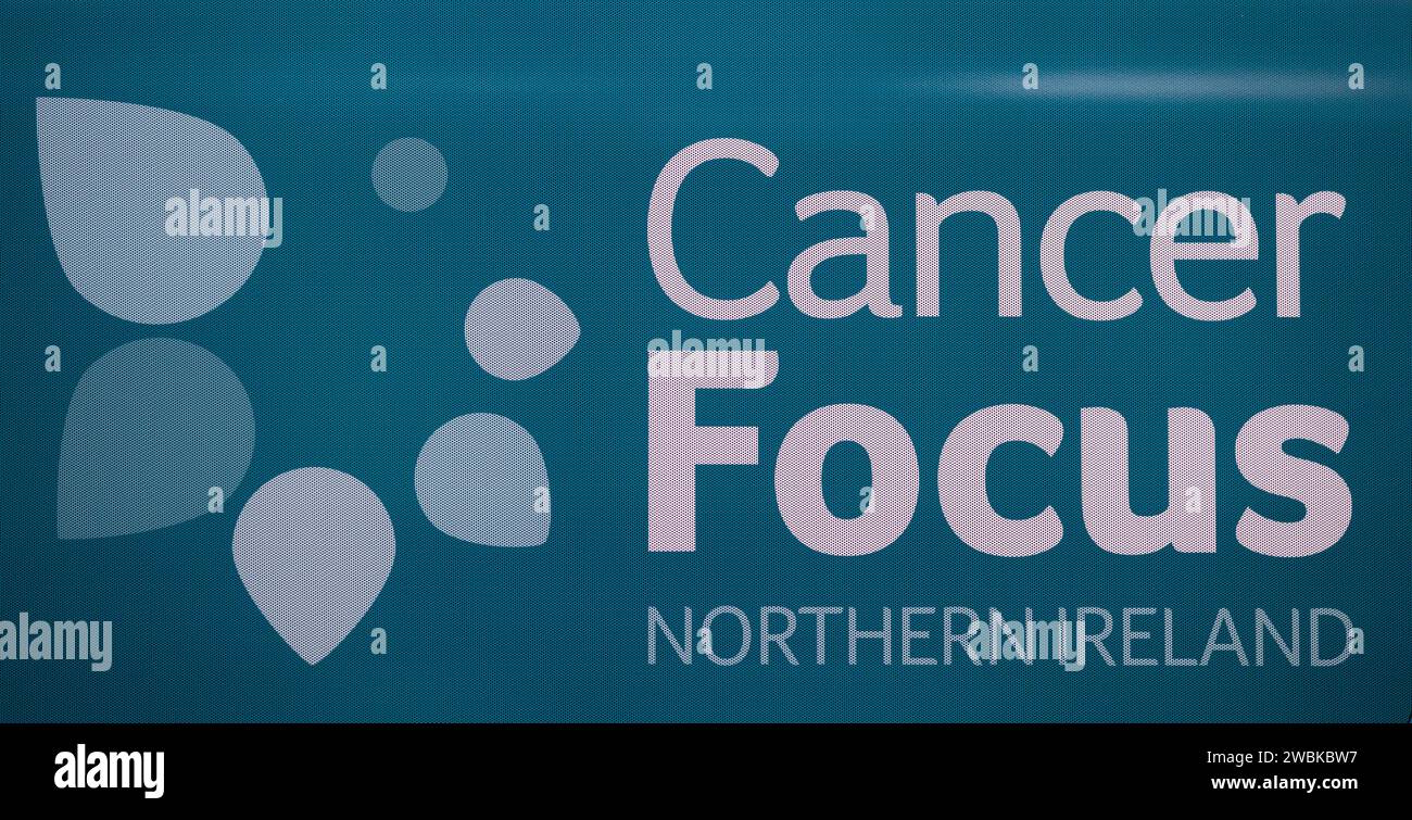 The Cancer Focus sign on a van outside their offices in south Belfast ...