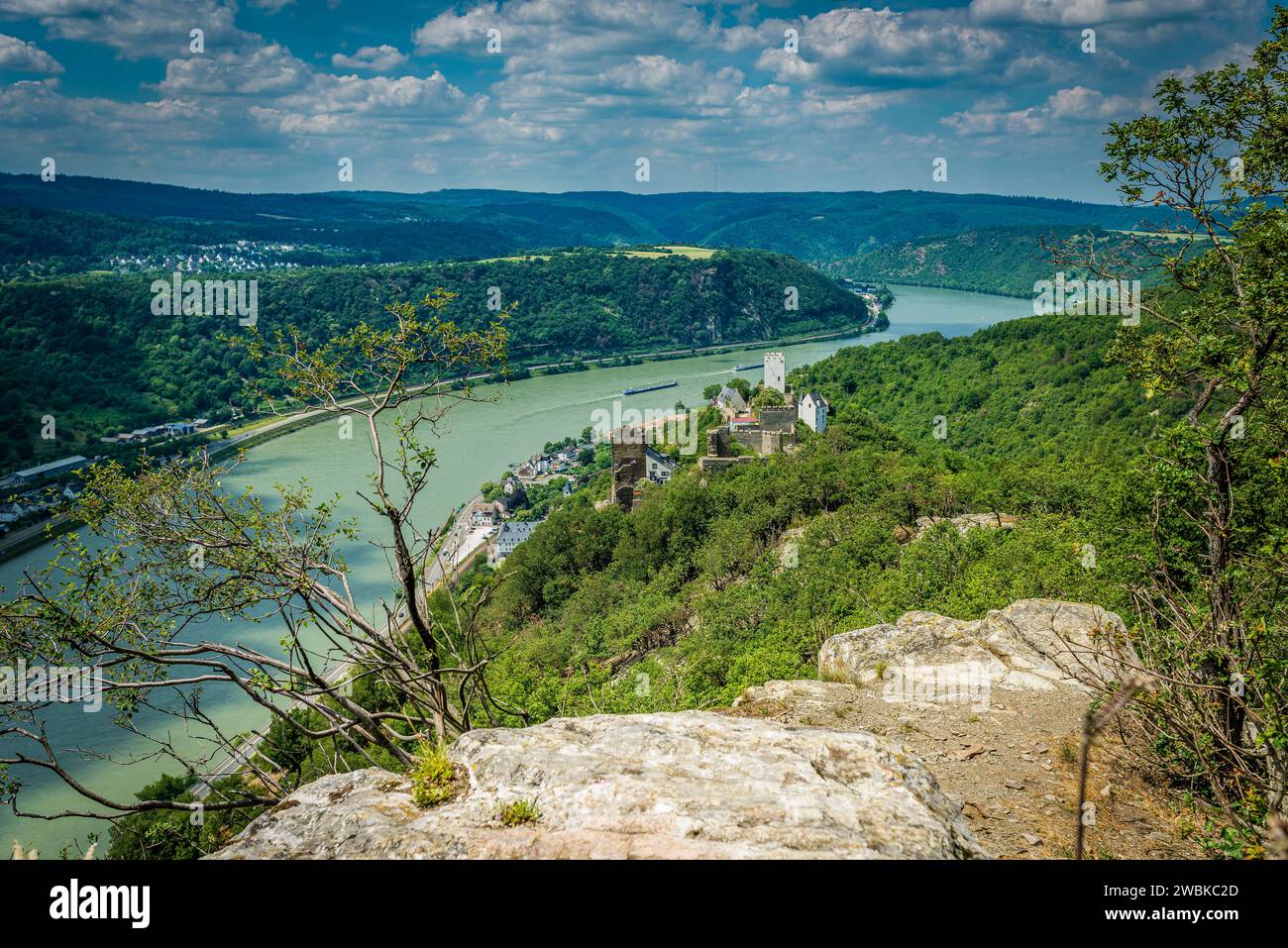 Hostile brothers, two castles near Kamp-Bornhofen on the Middle Rhine ...