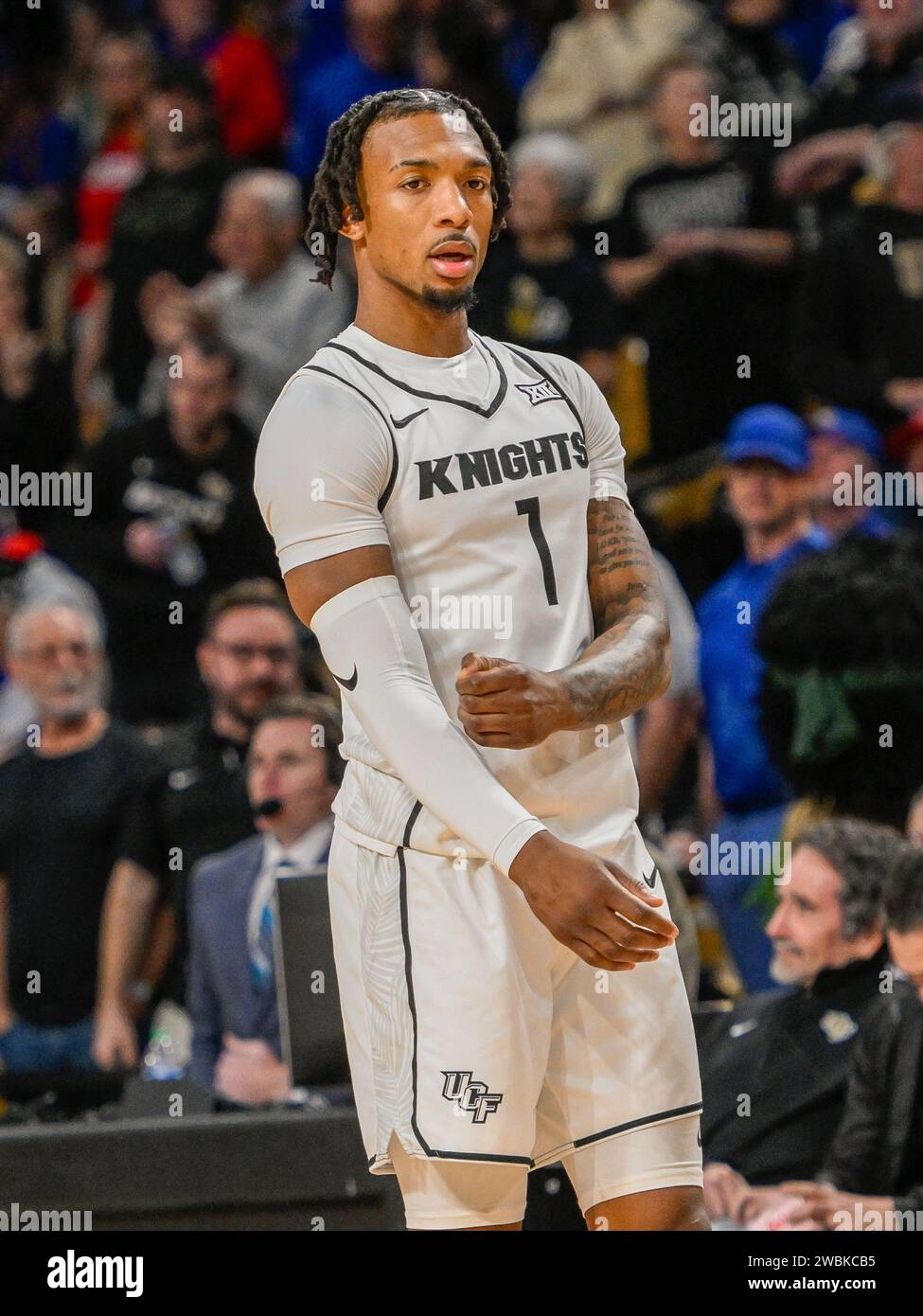Orlando, FL, USA. 10th Jan, 2024. UCF Knights guard Antwann Jones (1 ...