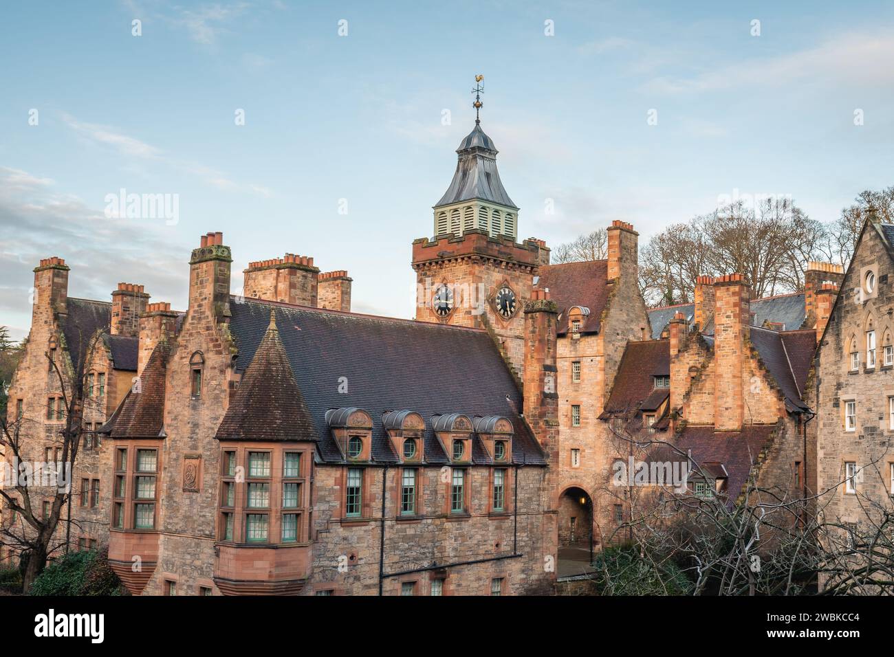Dean Village, beautiful historic village in Edinburgh, Scotland Stock ...