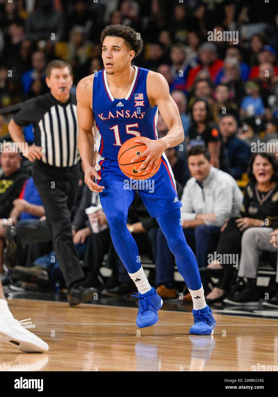 January 10, 2024: Kansas Jayhawks guard Kevin McCullar Jr. (15) during ...