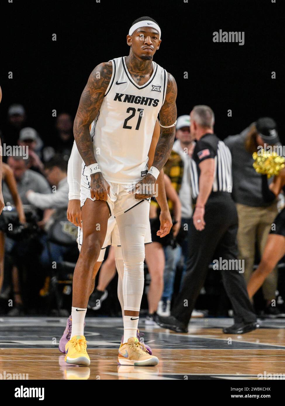 January 10, 2024: UCF Knights forward C.J. Walker (21) during 1st half NCAA basketball between ...